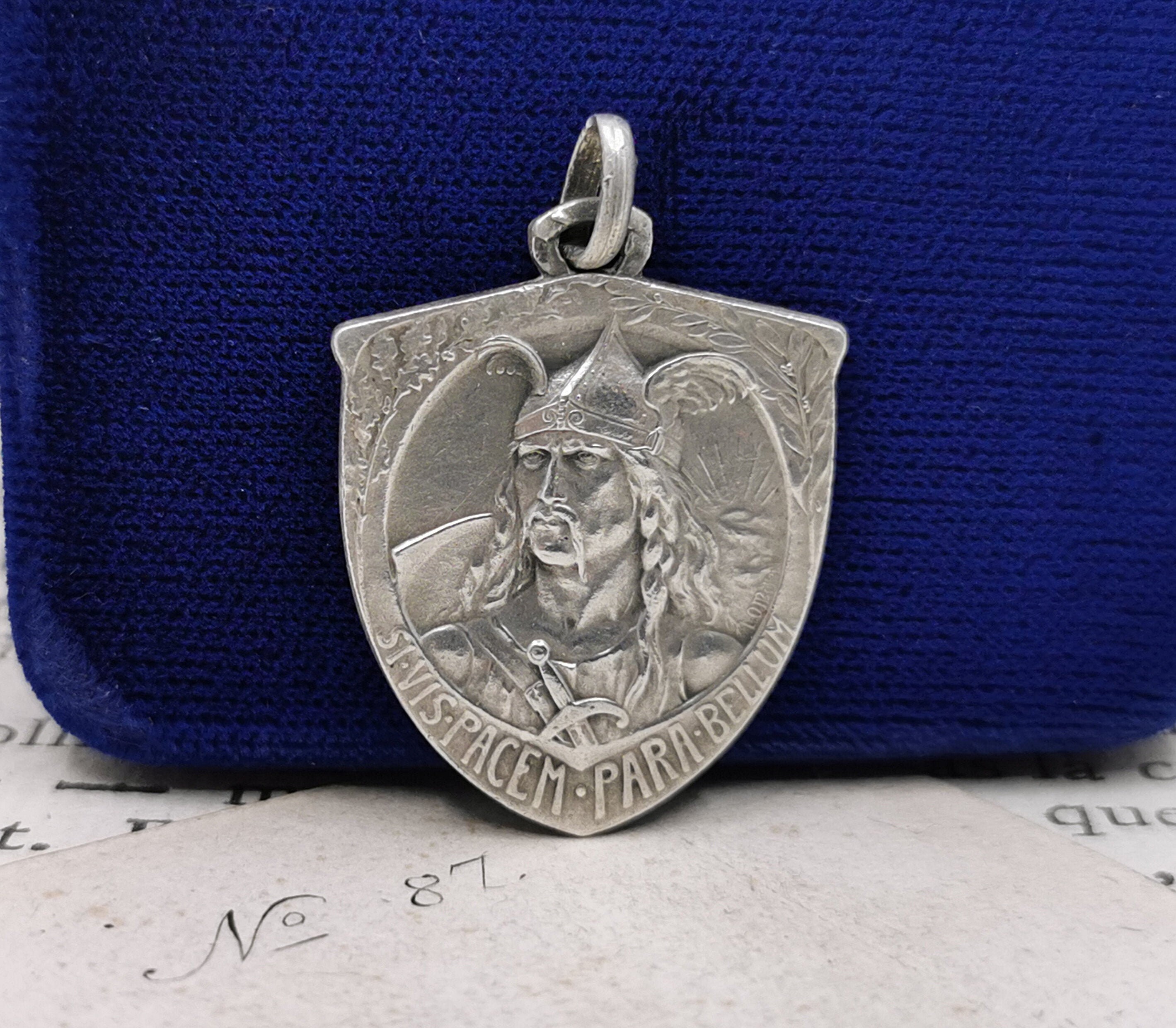 Vercingetorix Warrior King Amulet Vintage Pendant French | Etsy
