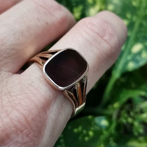 Antique German Carnelian Ring, 8k Gold Signet Ring, US Size 11 1/4 - Etsy