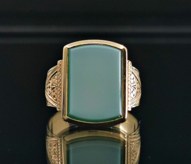 Antique German 14k Gold Signet Ring US Size 7 3/4 - Etsy