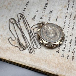 Antique Art Deco Locket, German Silver Locket Pendant, Photo Locket ...