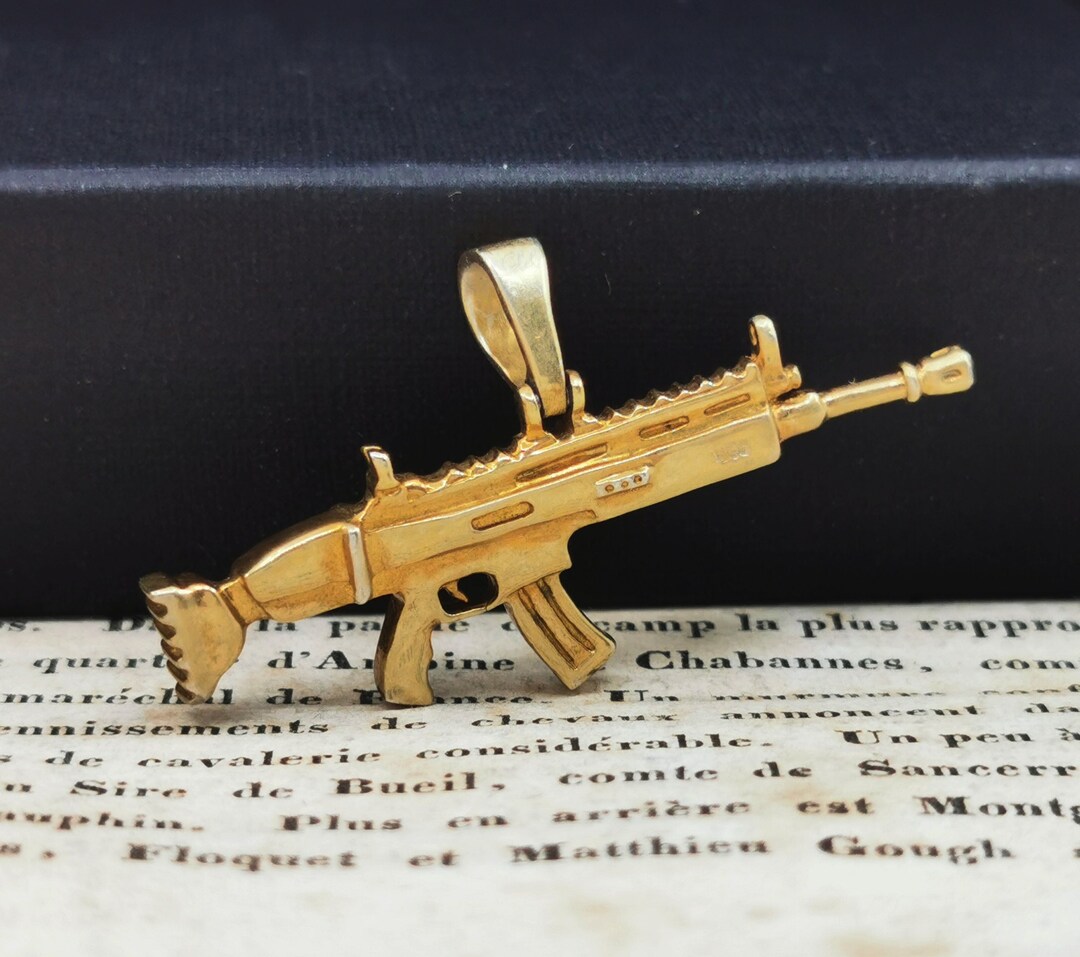 Vintage 925 Silver Machine Gun Charm Gun Pendant Rifle - Etsy