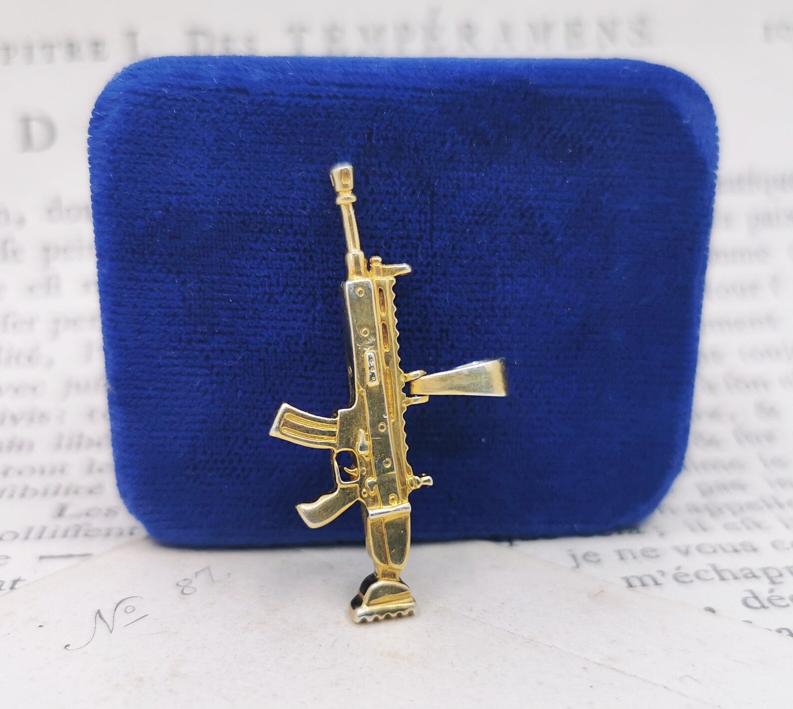 Vintage 925 Silver Machine Gun Charm Gun Pendant Rifle | Etsy