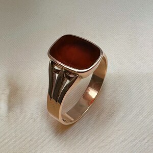 Antique German Carnelian Ring, 8k Gold Signet Ring, US Size 11 1/4 - Etsy