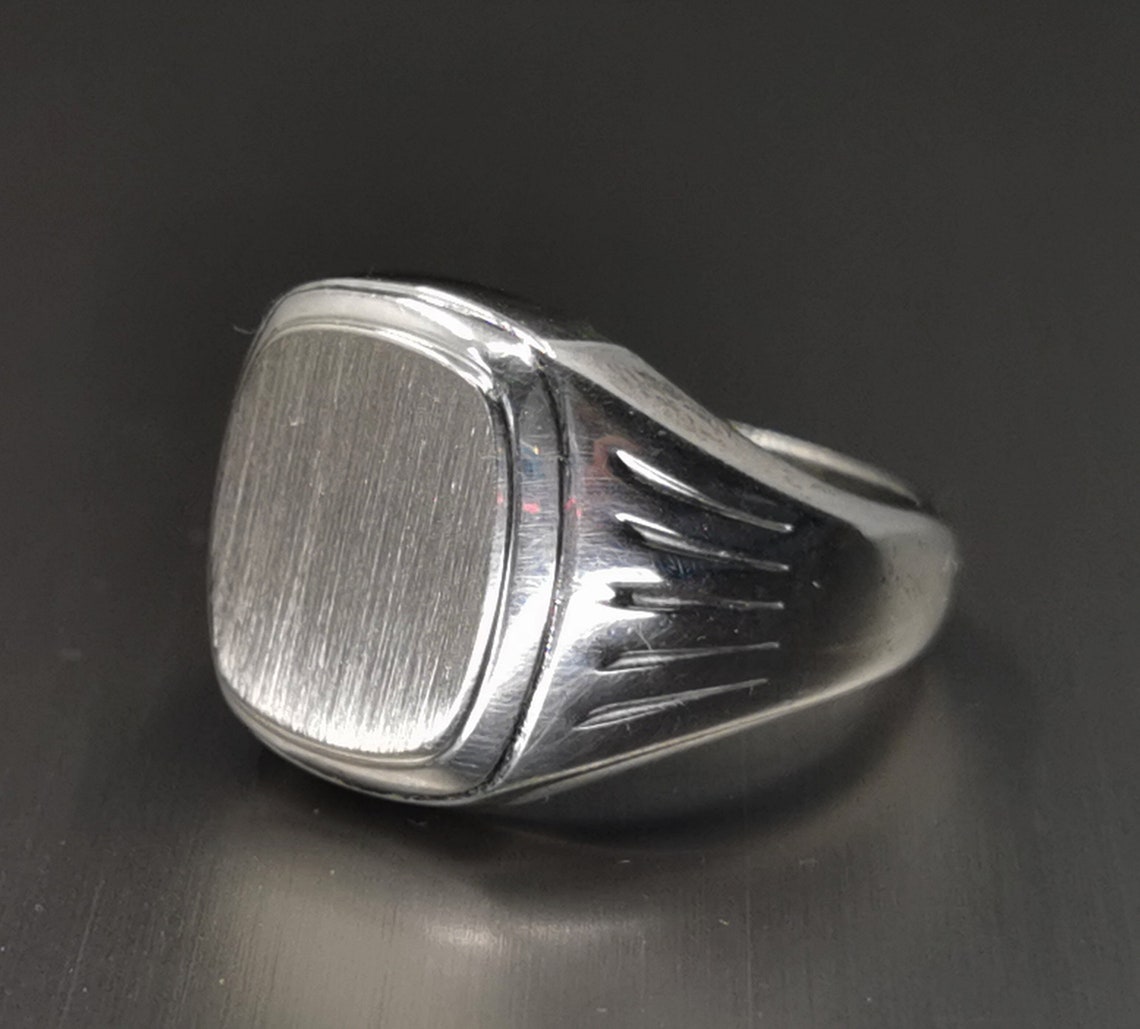 Antique German Ring Silver Signet Ring Perfect for | Etsy