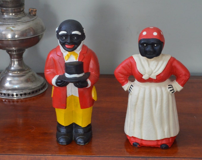 Aunt Jemima And Uncle Mose Uncle Moses Cast Iron Banks From 1940