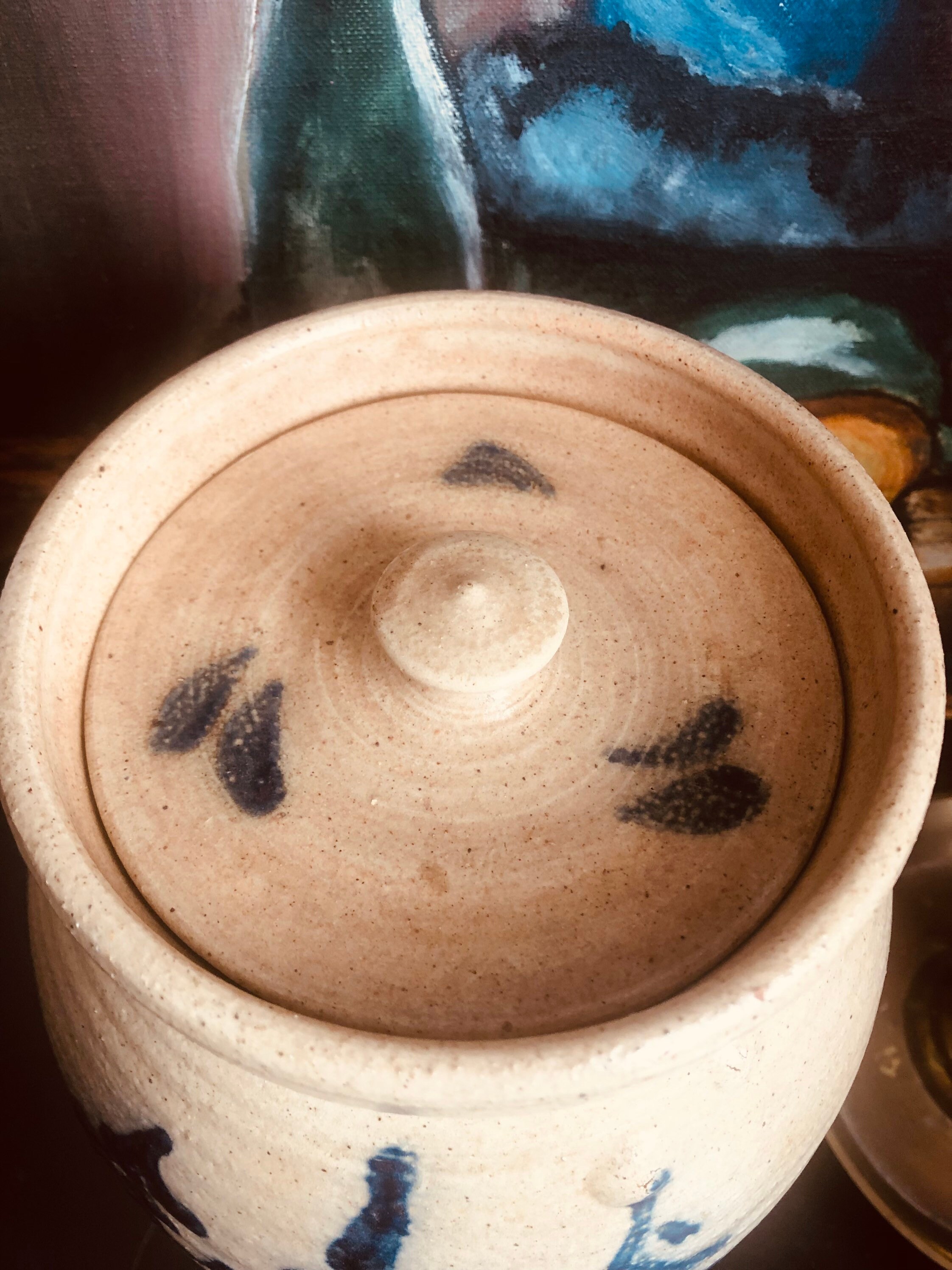 Fine Art Ceramics Art & Collectibles Salt Glazed Pottery Canister Crock ...