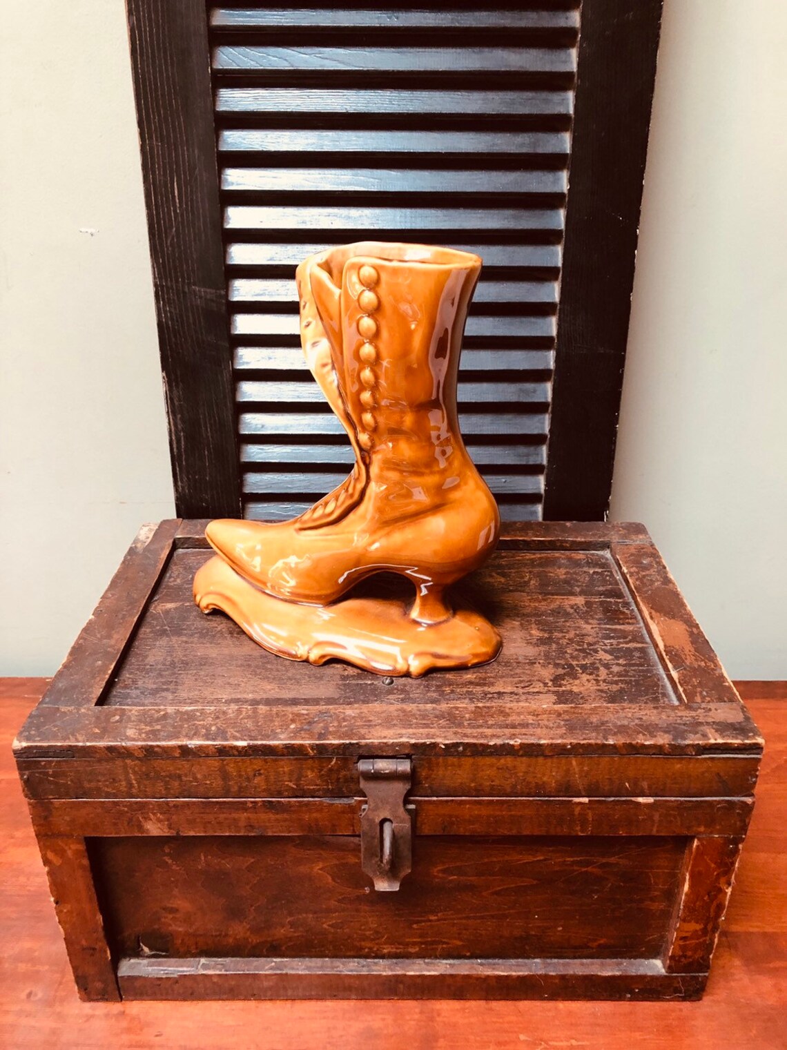 Ceramic Victorian Buttoned Boot Boho Decor CALIF USA 1224 Boot | Etsy
