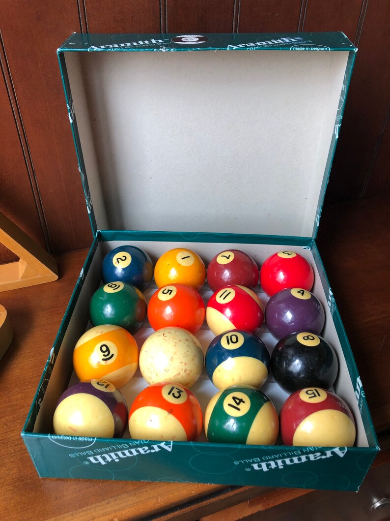 Aramith Set Balls and 2 Racks Vintage Billiards Set Made in - Etsy