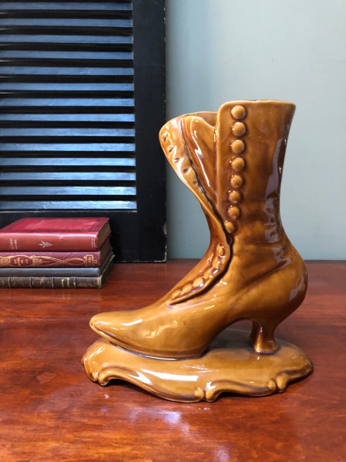 Ceramic Victorian Buttoned Boot Boho Decor CALIF USA 1224 Boot | Etsy