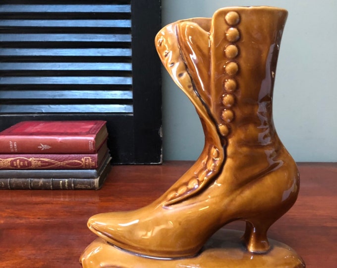 Ceramic Victorian Buttoned Boot Boho Decor CALIF USA 1224 Boot Shaped ...