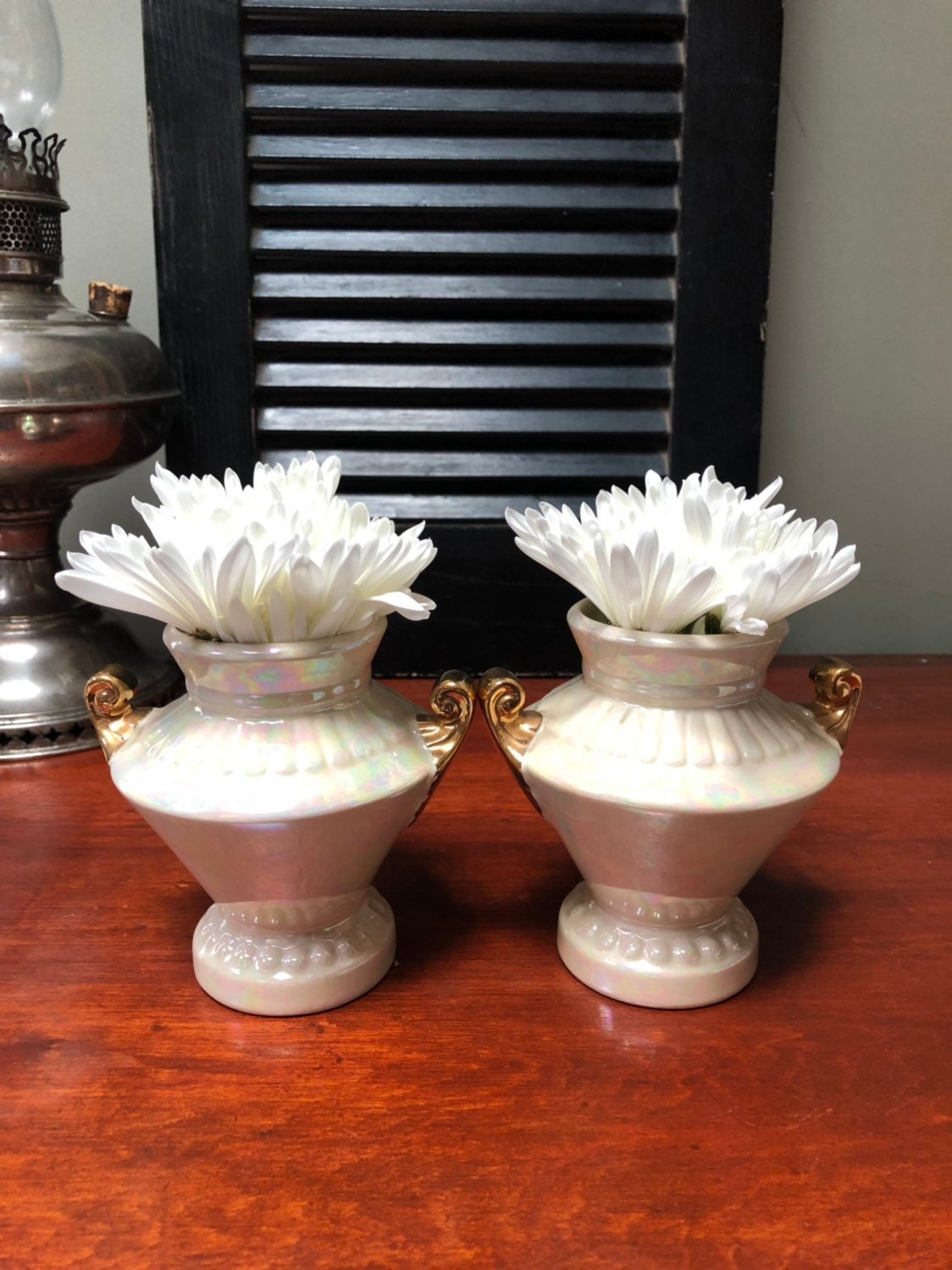 Two Available Vase 1940 Pearl China Vase Iridescent Pearl | Etsy