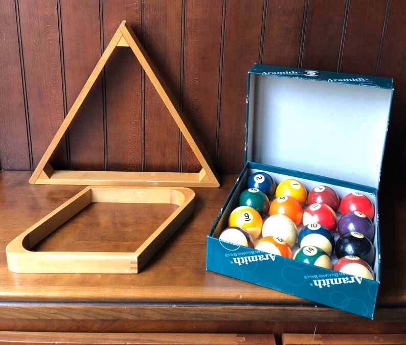 Aramith Set Balls and 2 Racks Vintage Billiards Set Made in - Etsy