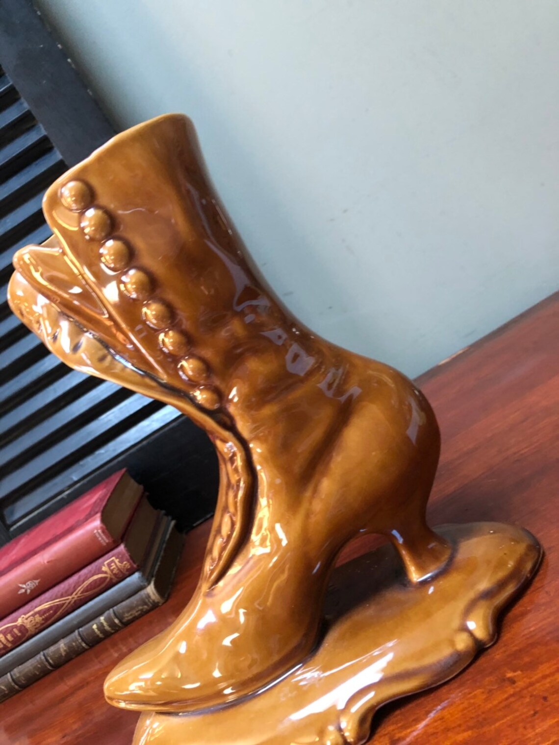 Ceramic Victorian Buttoned Boot Boho Decor CALIF USA 1224 Boot | Etsy