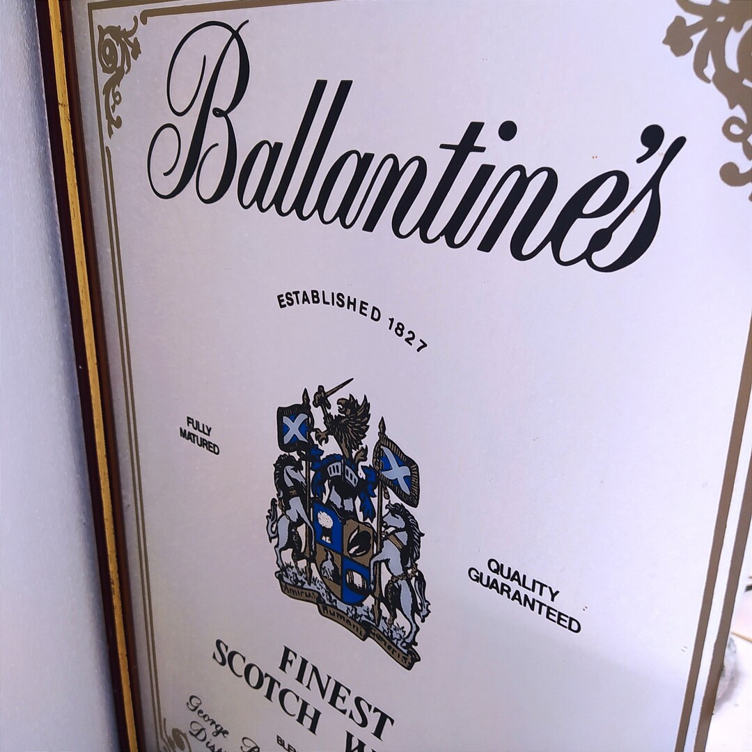 Vintage Ballantines Whisky Mirror. - Etsy
