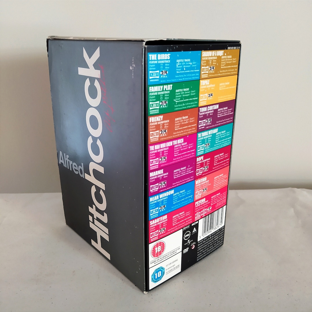 Alfred Hitchcock Boxed DVD SET,14 Movies, MINT Condition. - Etsy