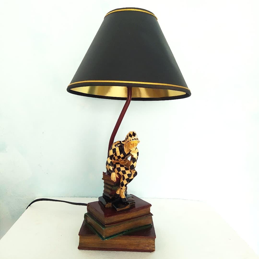 1970's Harlequin Jester Table Lamp. - Etsy
