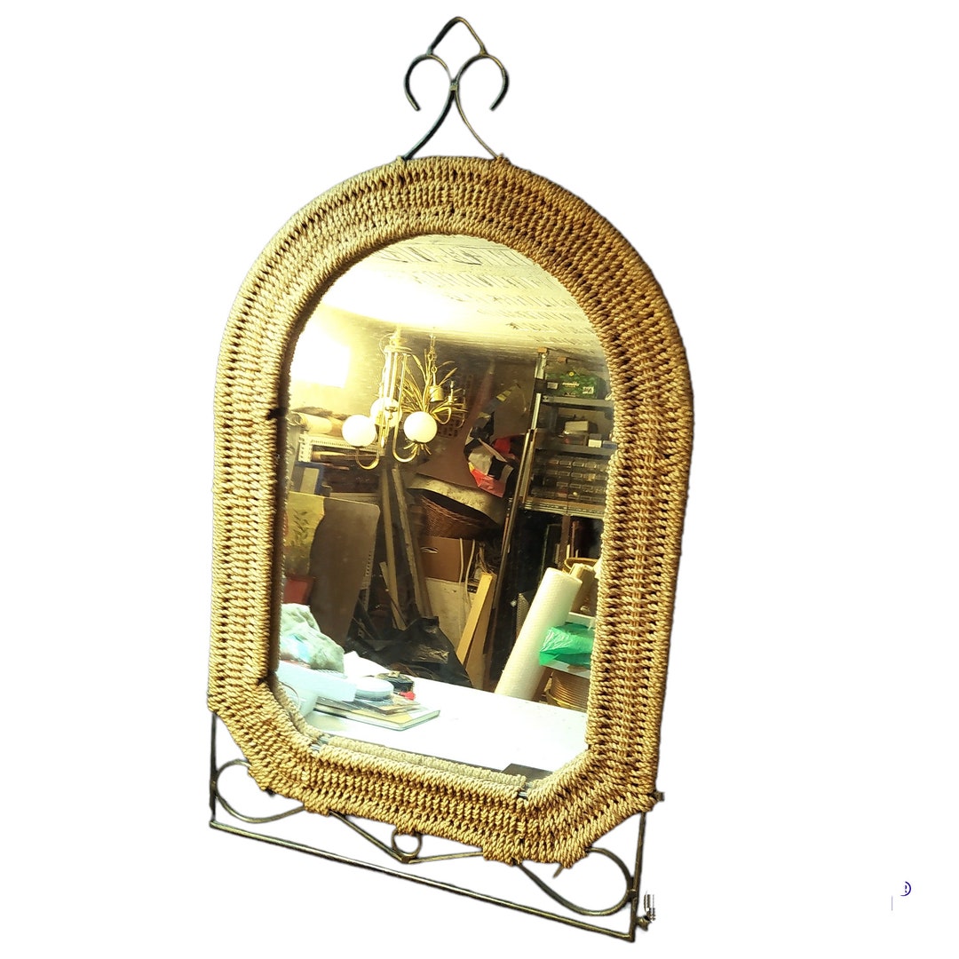 Jute Twine Boho Mirror With Metal Frame. - Etsy