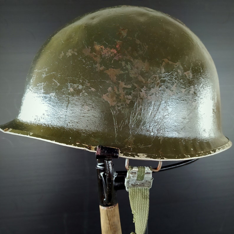 WW2 HELMET LAMP,WW2 Helmet Lamp With Trench Spade Base.handcrafted ...