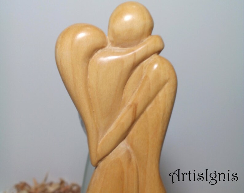 Love Spoon first Kiss Handcarved in Alder Wood - Etsy