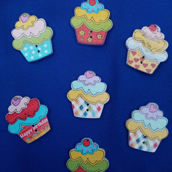 Cupcake Buttons - Etsy