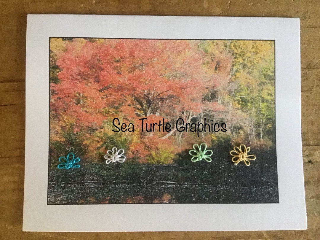 Tatted Notecards - Fall Leaves - Etsy