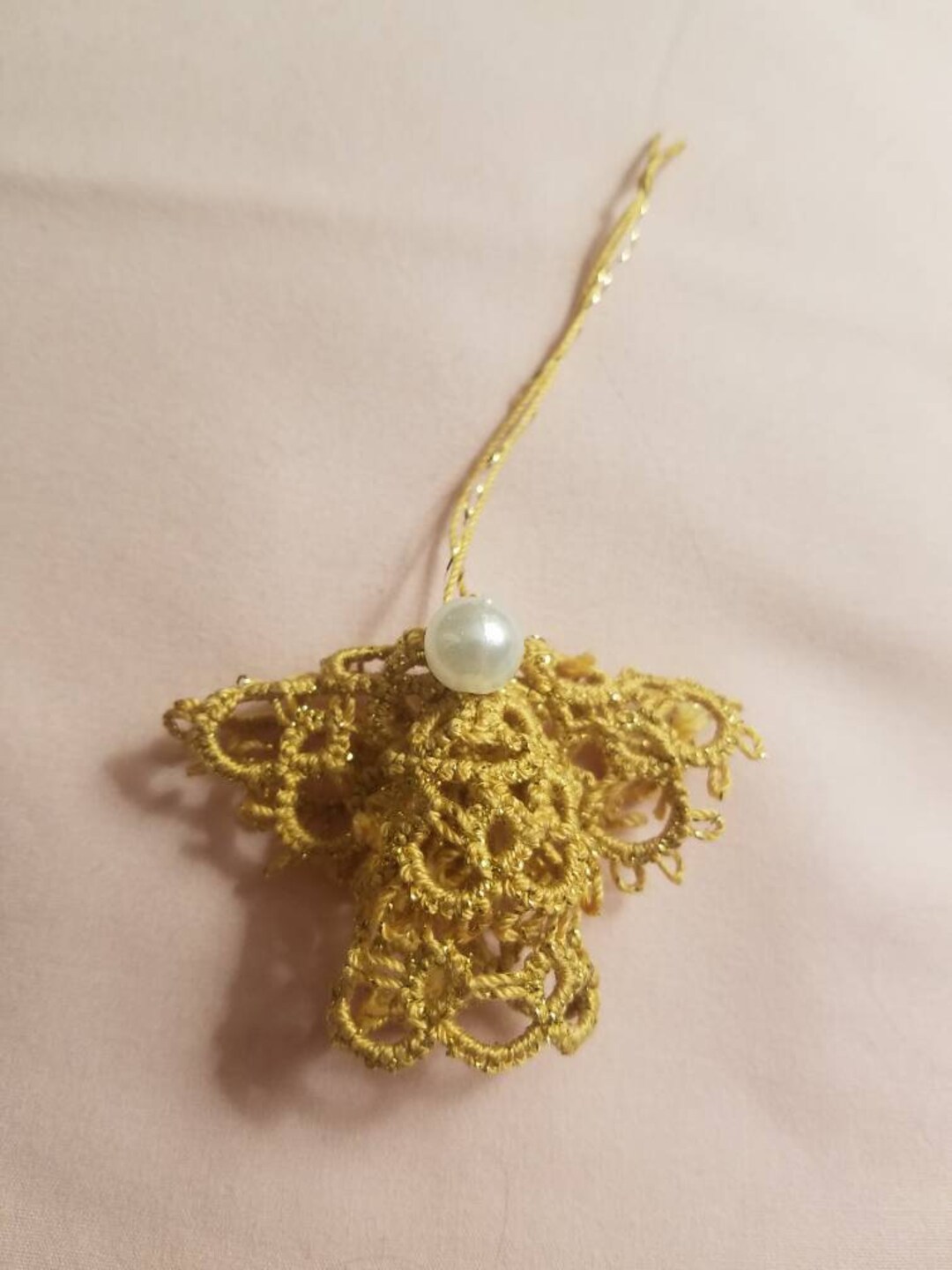 Tatted Gold Thread Angel Ornaments - Etsy