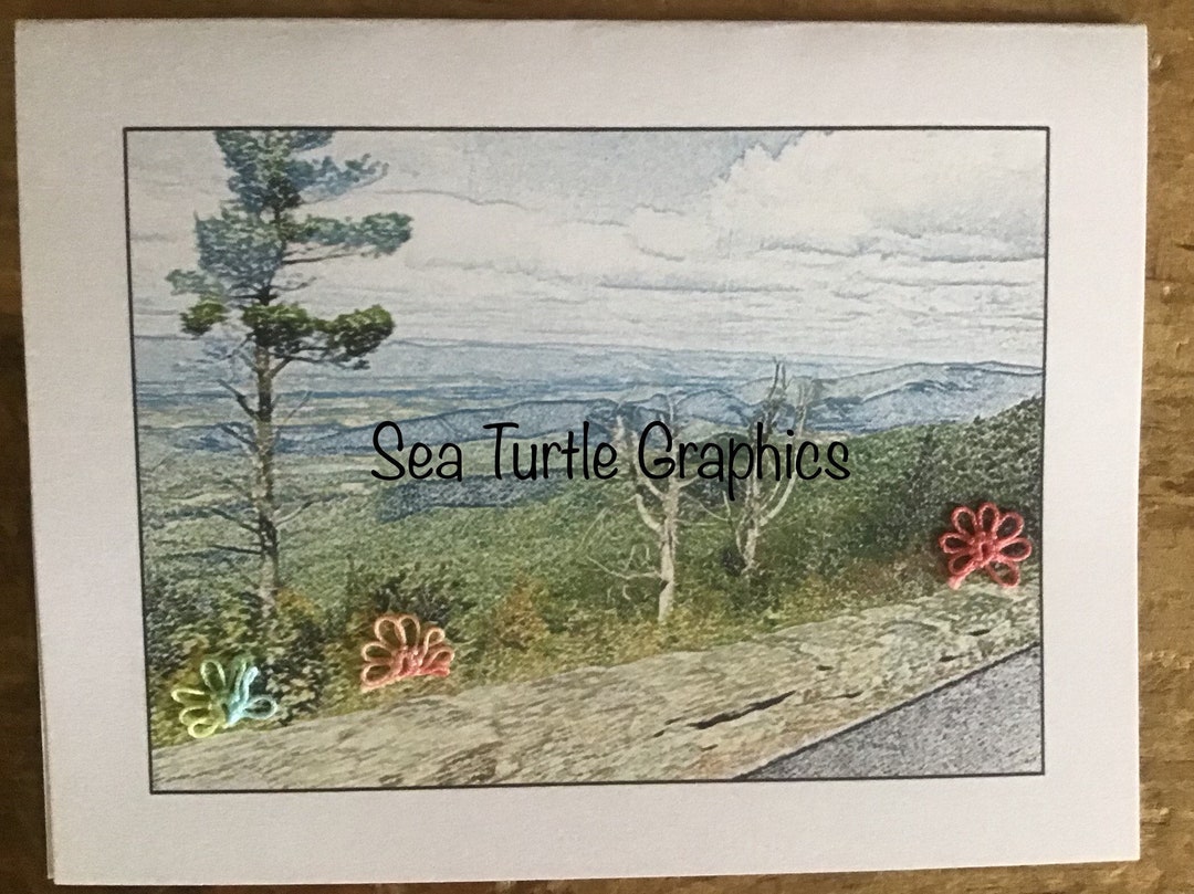 Tatted Notecards - Mountain - Etsy