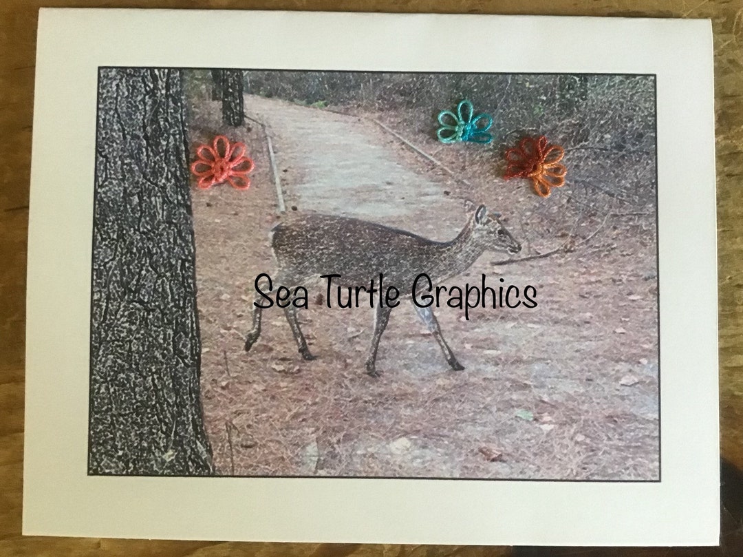 Tatted Notecards - Deer Cards - Etsy