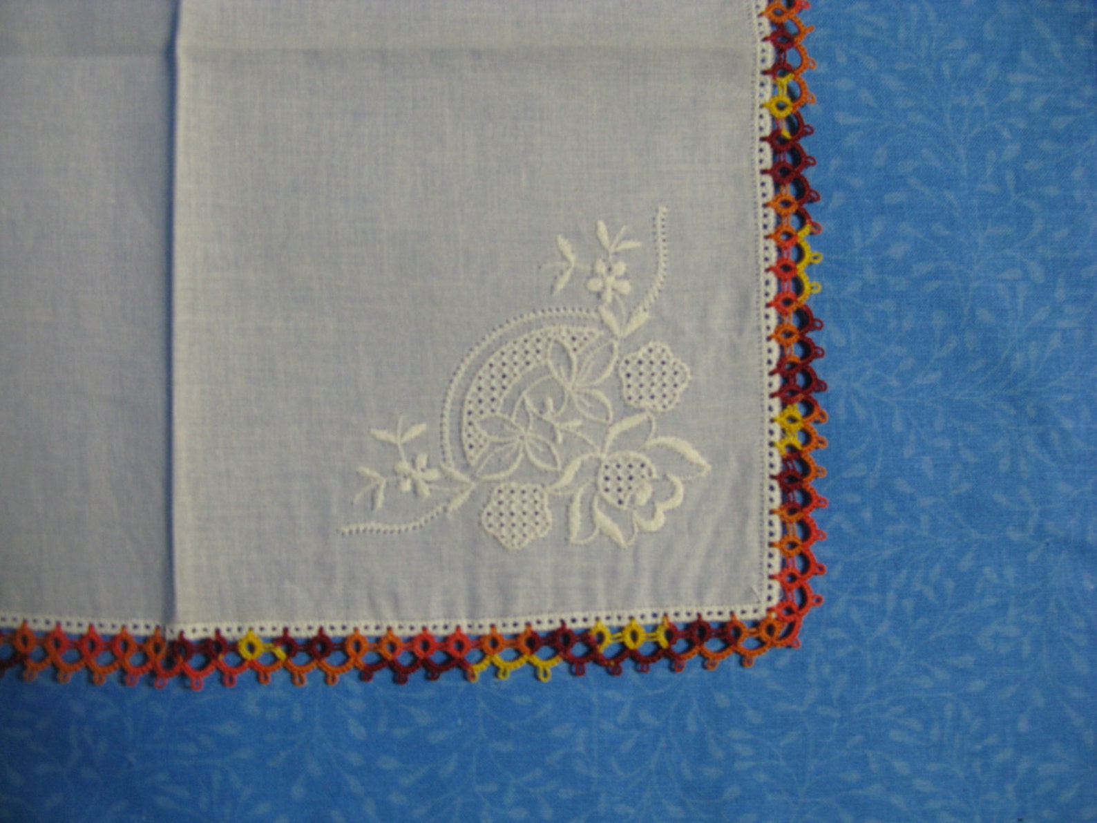 Custom Order ~ White Hanky With Tatted Edge - Etsy