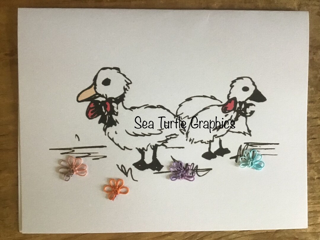 Tatted Notecards - Baby Ducks - Etsy