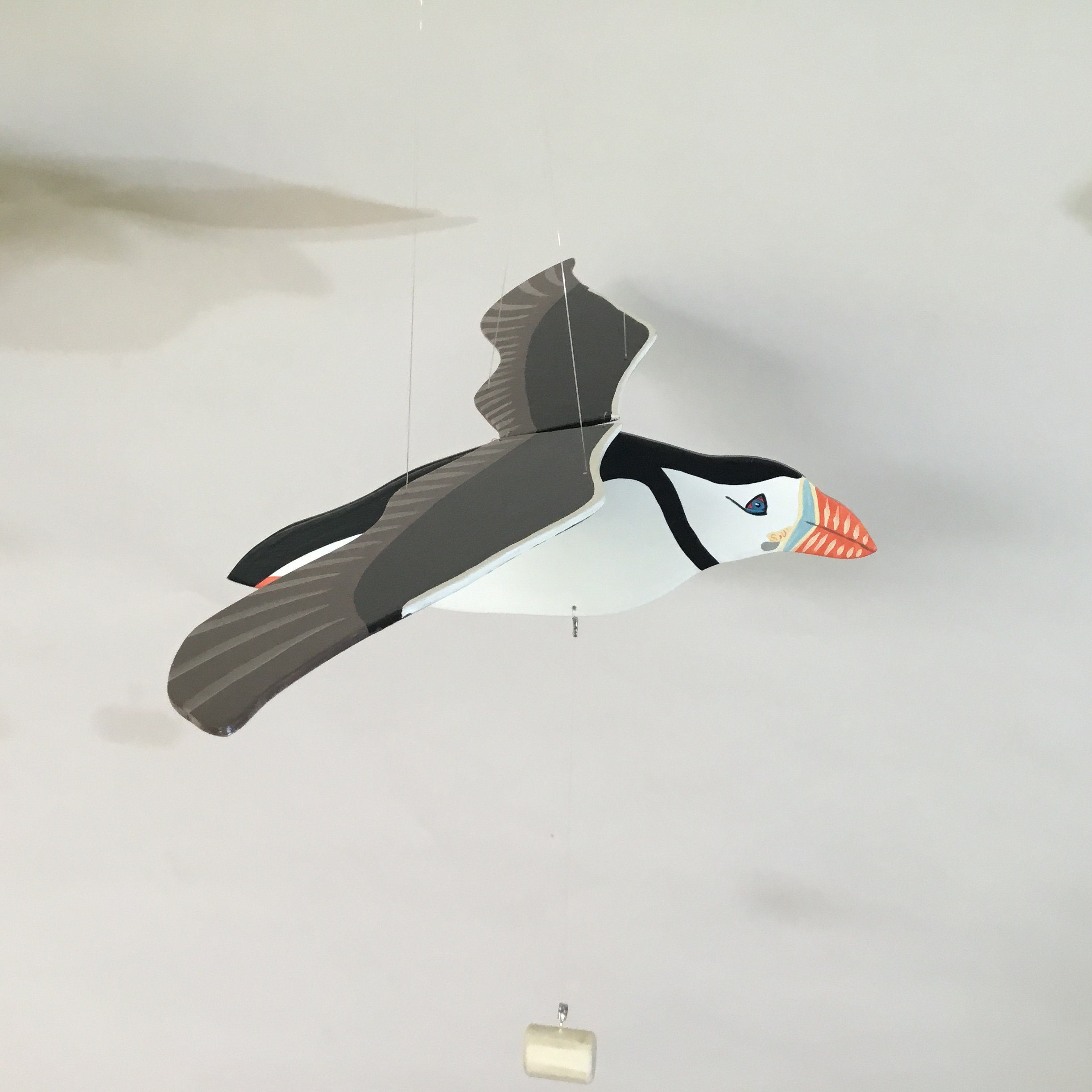 Flying Wooden Puffin - Etsy