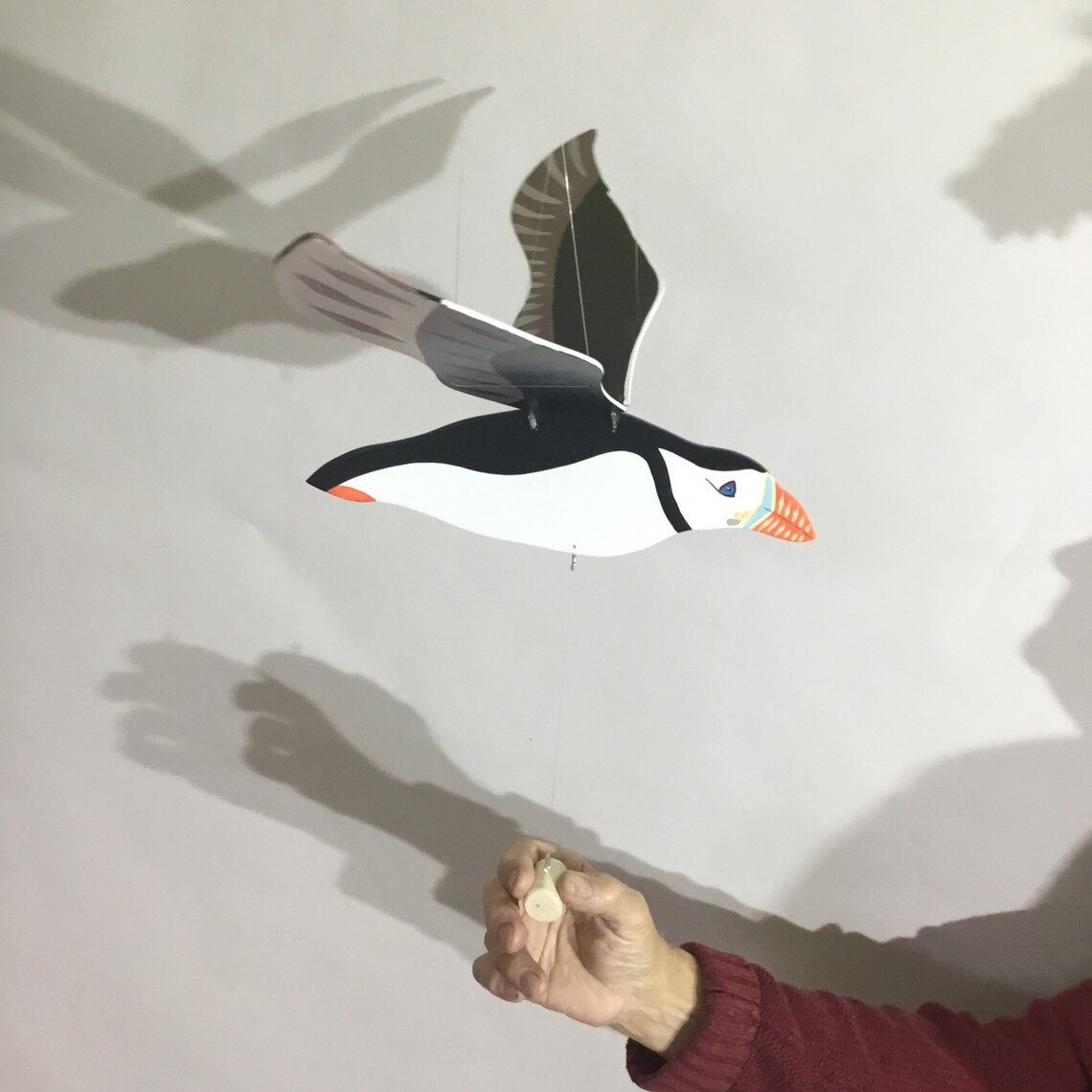 Flying Wooden Puffin - Etsy