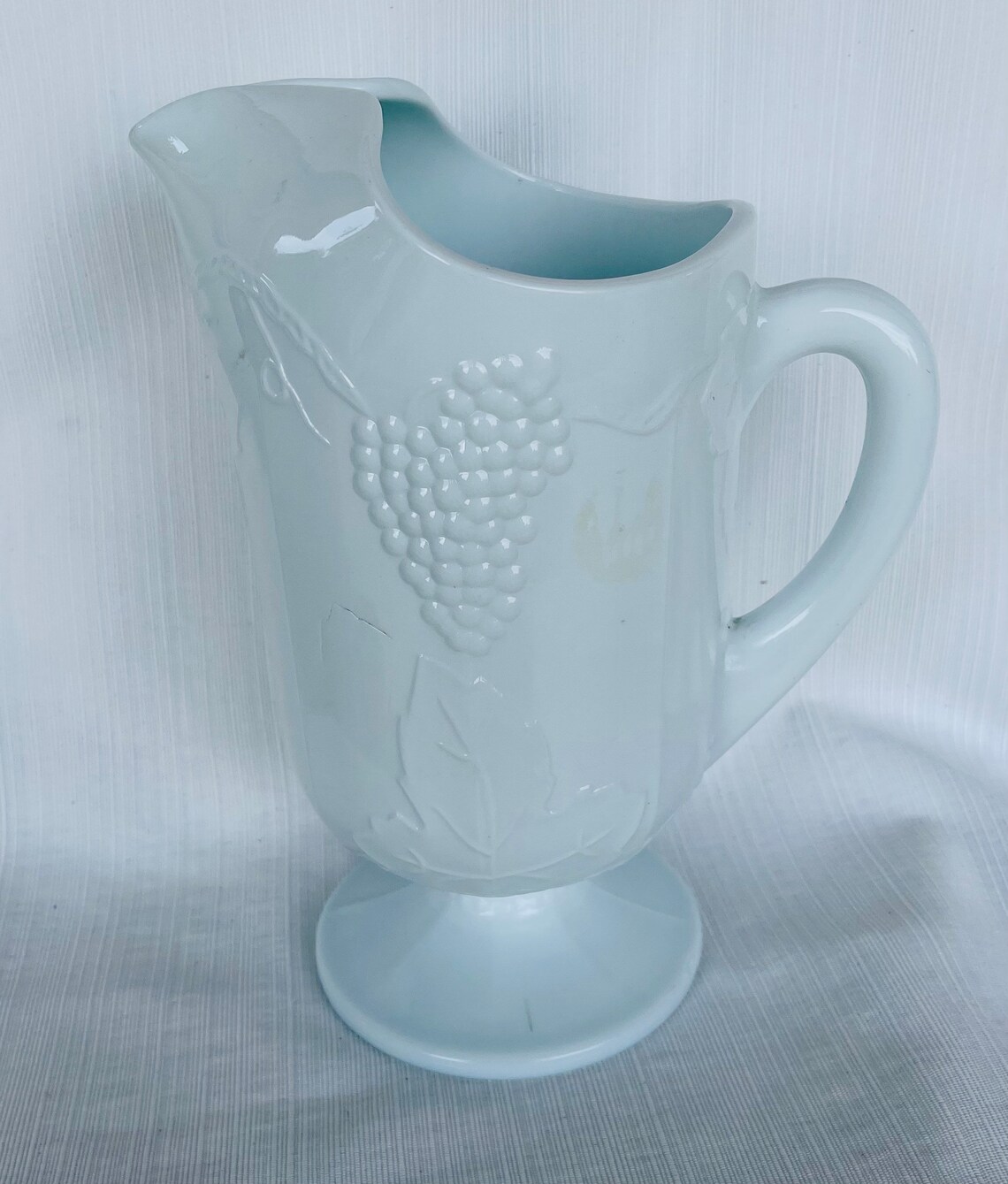 Milk Glass Pitcher/ Vintage Milk Glass Pitcher/ Indiana Glass Pitcher ...