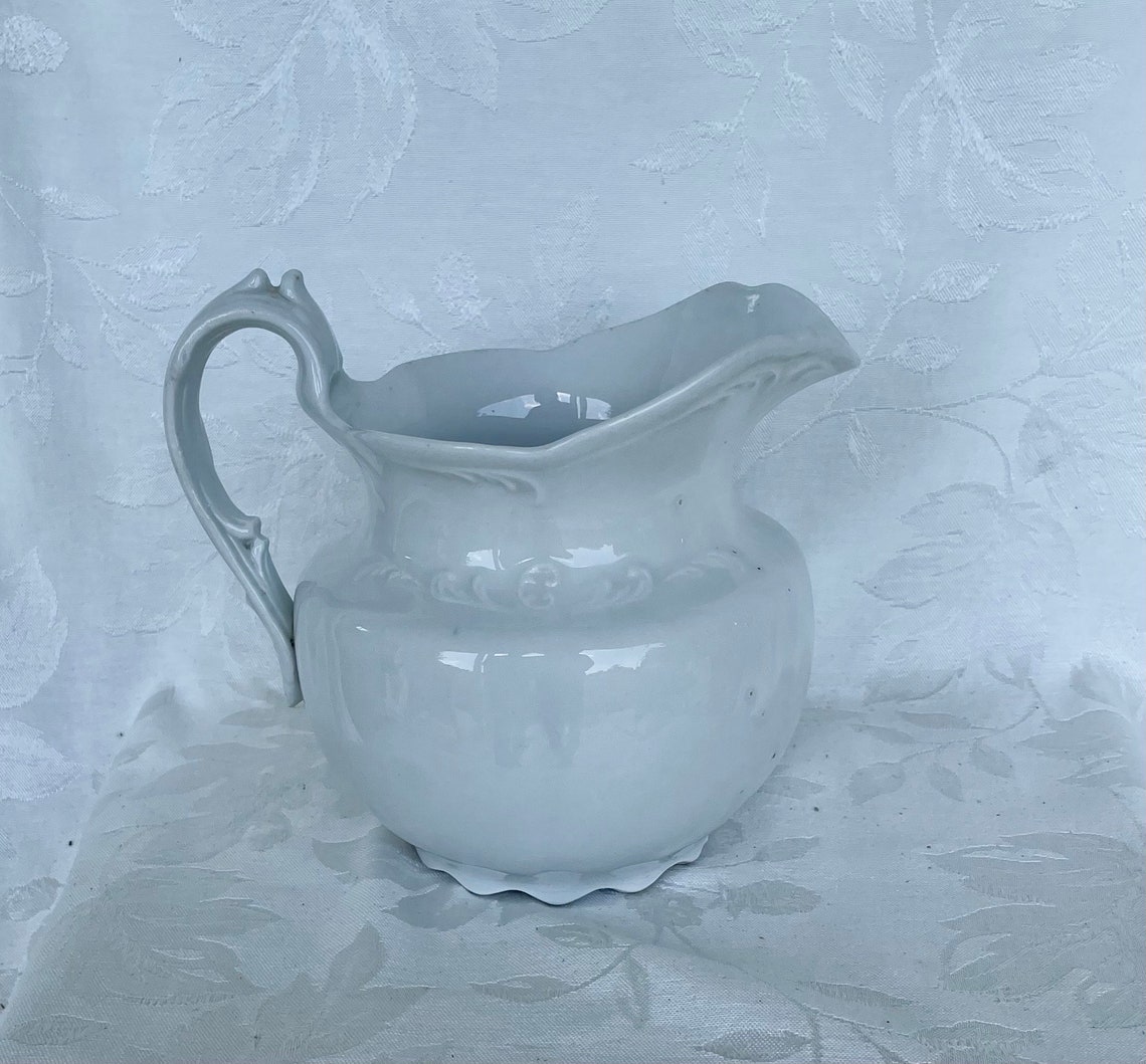 Homer Laughlin White Granite Pitcher/ Vintage Laughlin Pitcher - Etsy