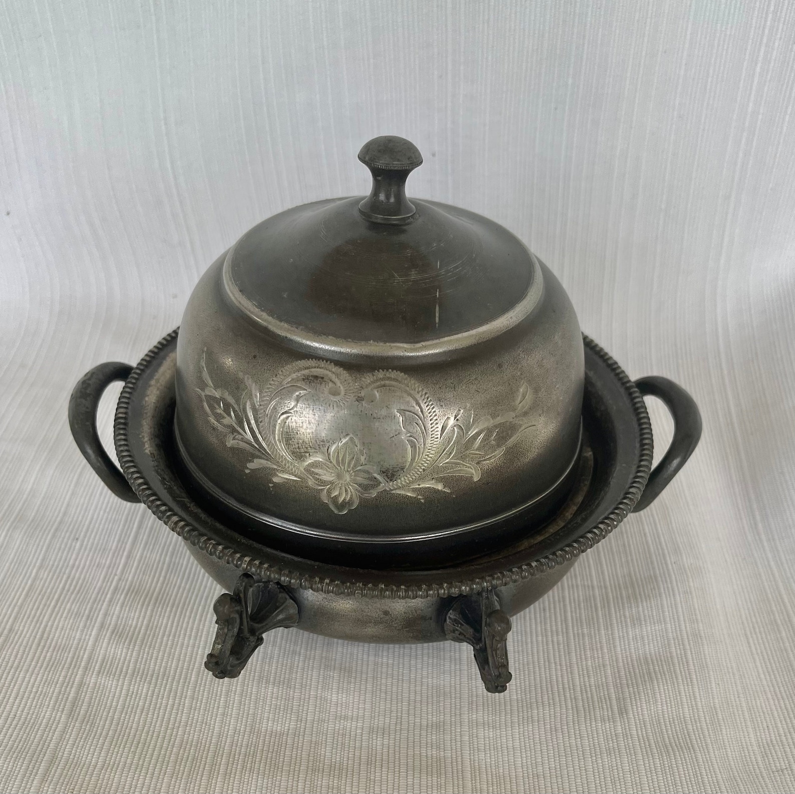 Butter Dish/ Soft Cheese Dish/ Columbia Silver Butter Dish/ Antique ...