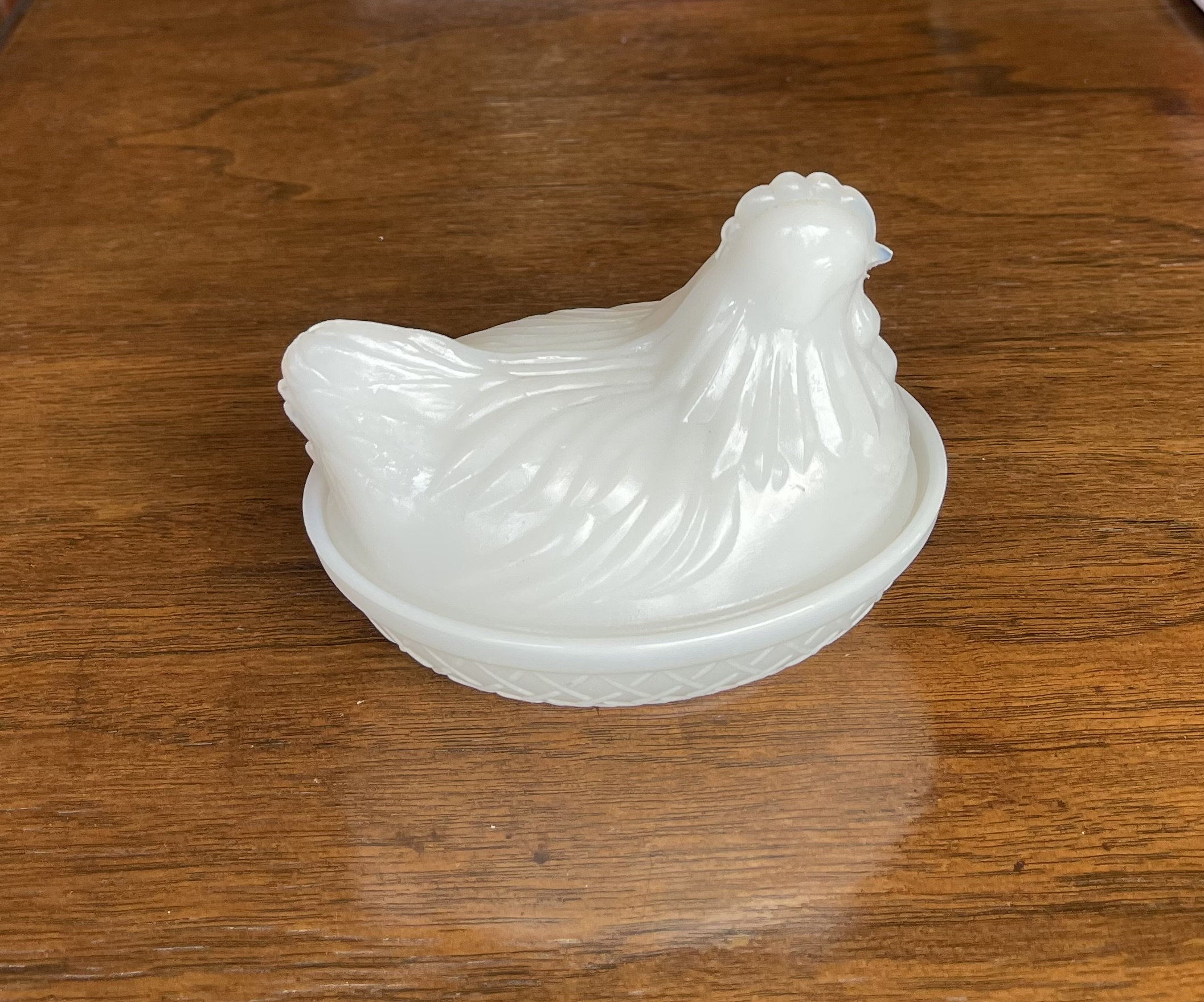 Milk Glass Hen on a Nest/ Small Hen on a Nest/small White Milk Glass ...