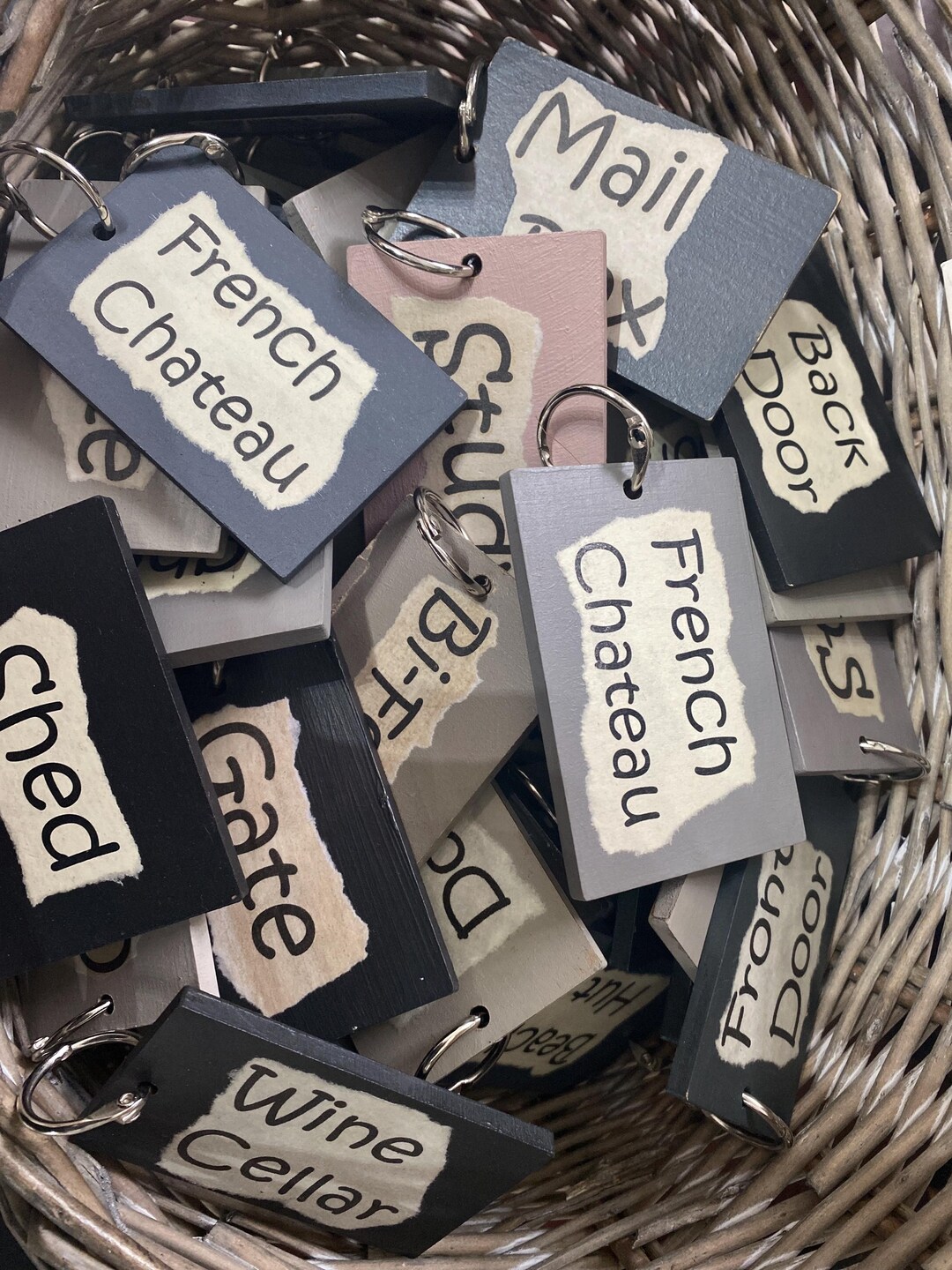 Handmade Painted MDF Keyrings: Door, Shed, Garage - Etsy