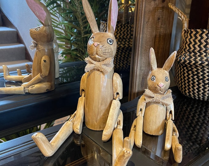 Wooden Articulated Hare in 2 Sizes - Etsy UK