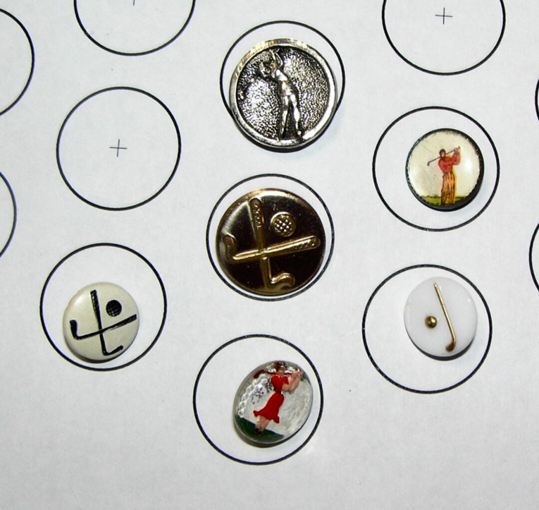 Lot of 6: Vintage Buttons Related to Golf Great Variety - Etsy