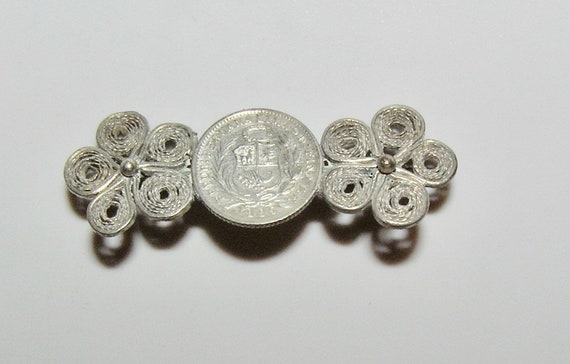 Victorian Antique Coin Brooch made with Old World 190… - Gem