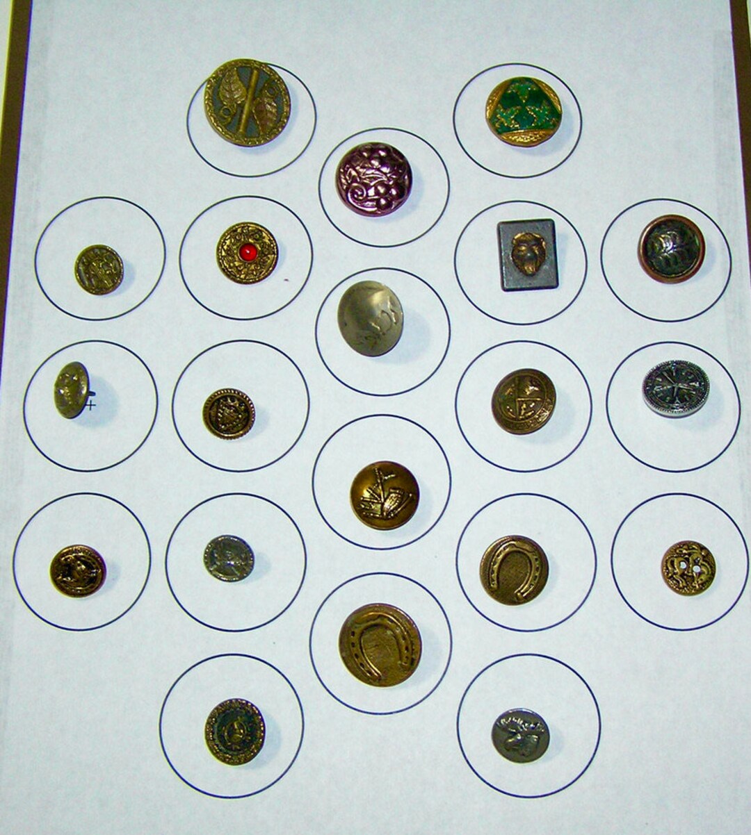 Vintage Metal Buttons - Brass, Nickel, Steel - Miscellaneous Designs - Etsy