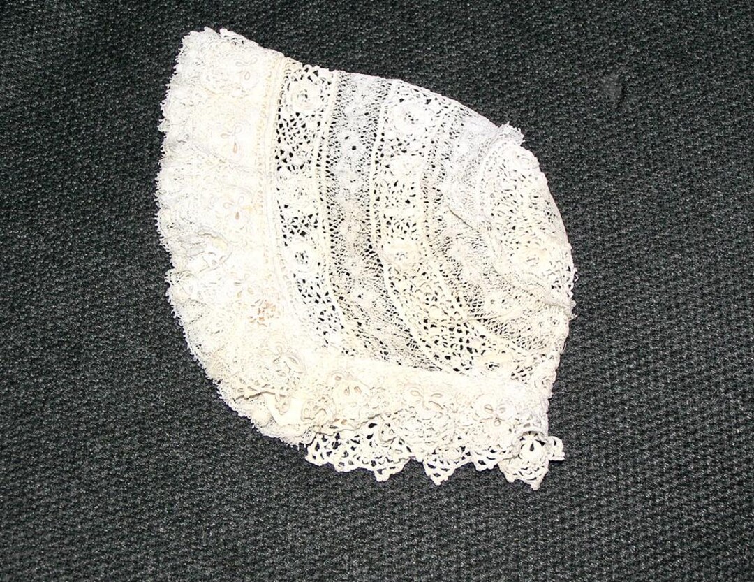Antique Edwardian/victorian Baby Bonnet/ Cap With Layers of Lace -c1900 ...