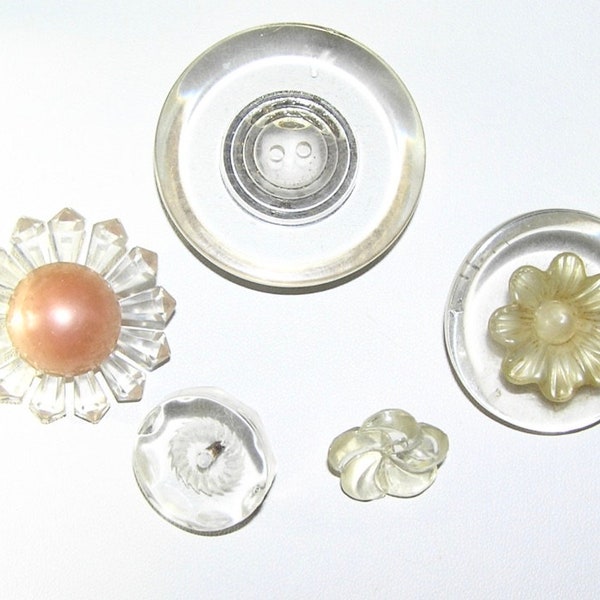 Clear Lucite Buttons - Etsy