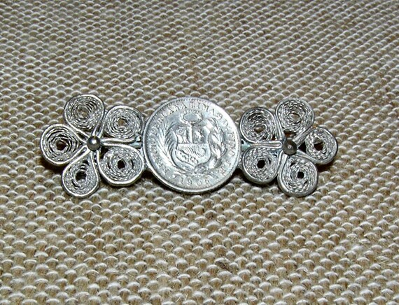 Victorian Antique Coin Brooch made with Old World 190… - Gem