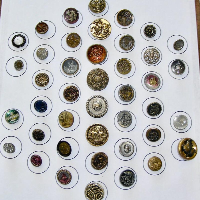 Large Antique Buttons - Etsy