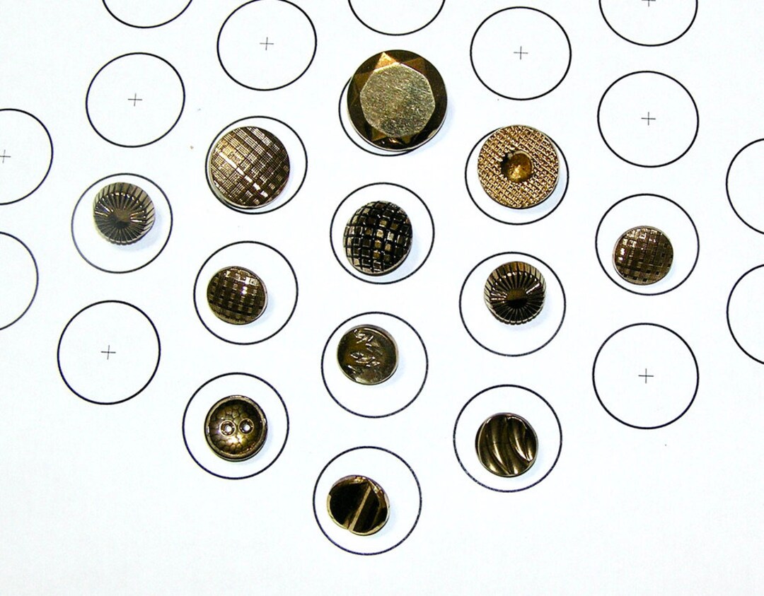 Vintage Modern Black Glass Buttons - Gold Luster - Lot of 12 - Etsy