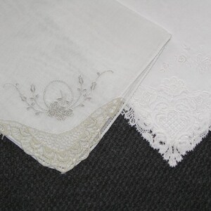 Perfect for Weddings! Two Lovely Vintage Hankies/handkerchiefs With ...