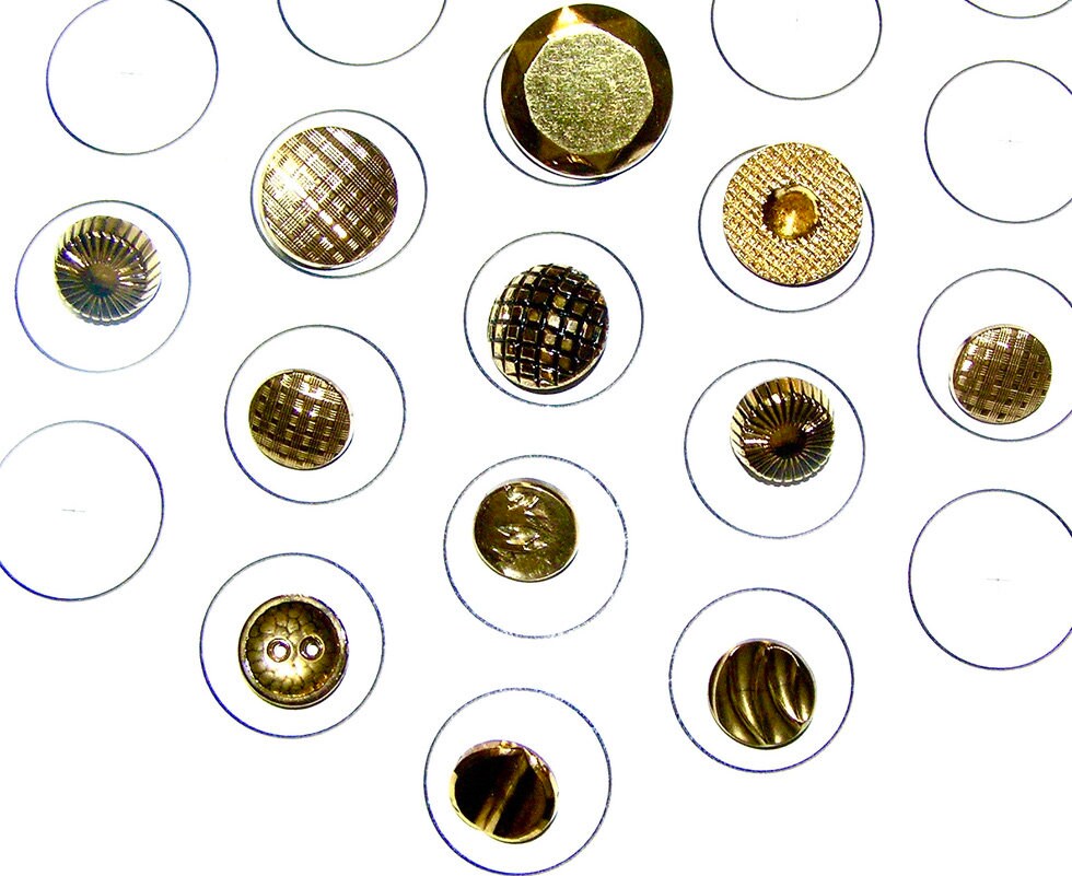 Vintage Modern Black Glass Buttons - Gold Luster - Lot of 12 - Etsy
