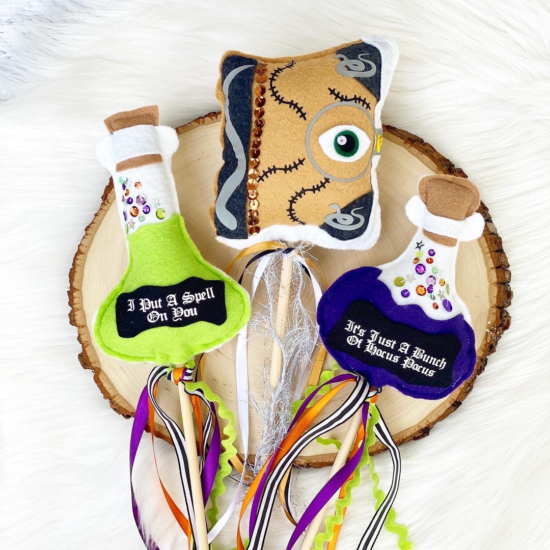 RTS Hocus Pocus Sequin Magical Wands - Witch Potion Wand - I Put A ...