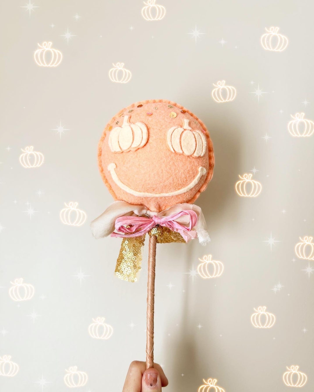 RTS Fall Sequin Magical Wands - Smiley Face Pumpkin Wand- Pumpkin Wand ...